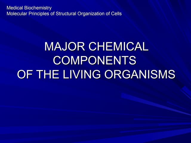 Chapter 4 chemical composition of the cell | PPTX