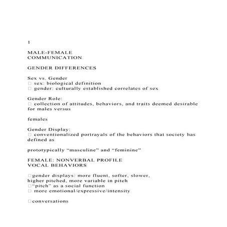 1MALE-FEMALE COMMUNICATIONGENDER DIFFERENCESSex .docx