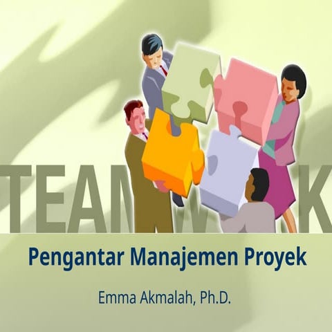 Manajemen Proyek dalam organisasi dan pe | PPTX