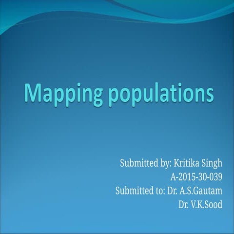 mapping population and types in molecular breeding | PPT
