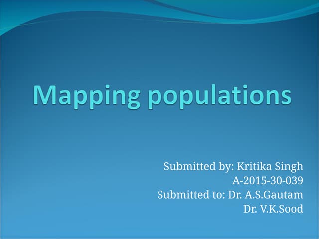 Mapping population ppt | PPTX