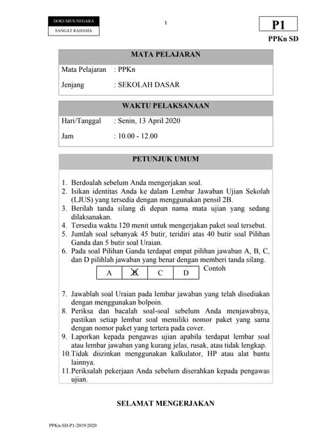 Pembahasan pkn paket 1 | PPTX