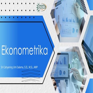 Materi Pertama, pengenalan ekonometrika pertemuan pertama | PPTX