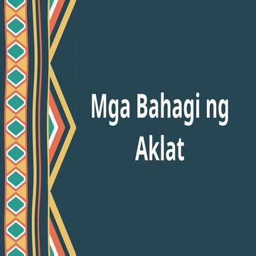 Bahagi ng aklat | PPTX