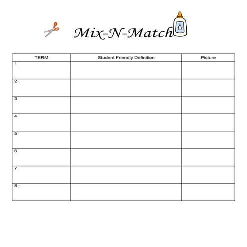 1 mix n-match template | PDF