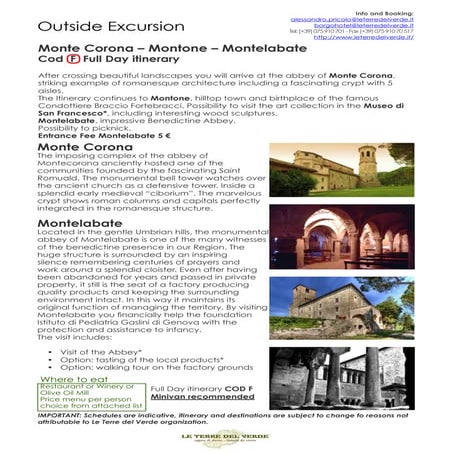 montecorona montona-montelabate excursion sheet | PDF