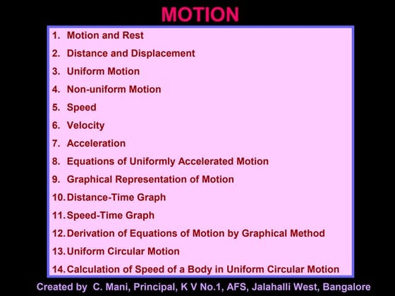 Motion class 9 physics | PPT