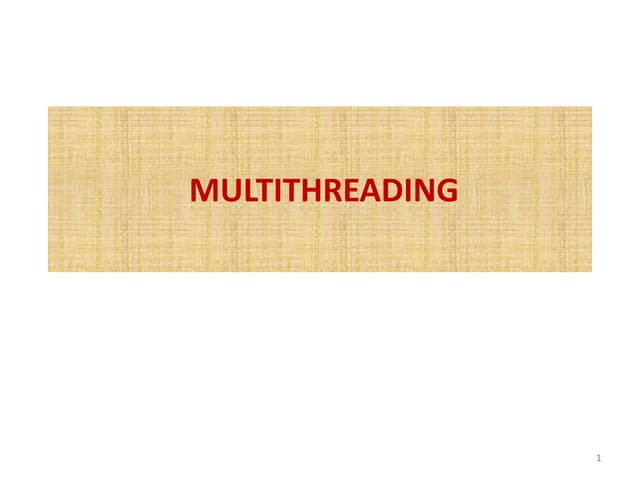 1 Multithreading Basicspptx Operating Systems Computer Software