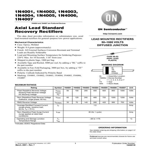 1 n4001 d-datasheet | PDF