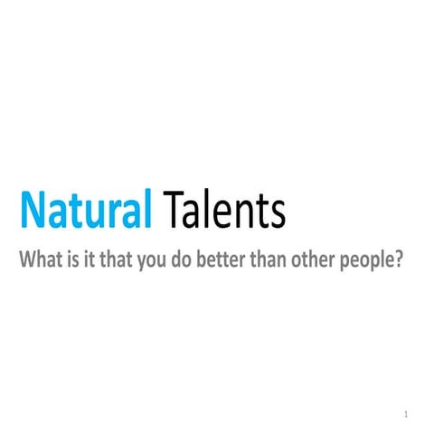 Natural Talents | PPTX