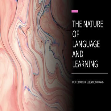 Nature of Language and Learning - Human,. | PPT