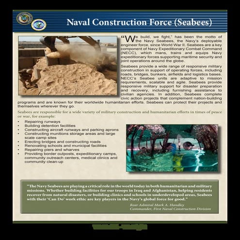 Naval Construction Force Fact Sheet | PDF