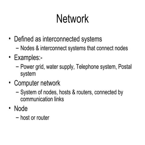 1 Network Intro | PPT | Computer Networking | Computing