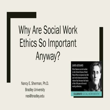Social Work Professional Ethics, Value and | PPT
