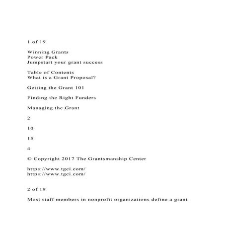 1 of 19 Winning Grants Power PackJumpstart your grant .docx