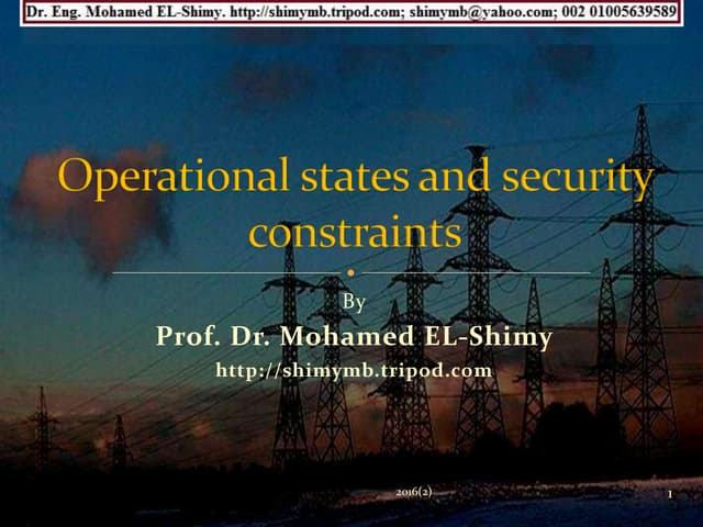 Operational States Security Constraints Pptx Operating Systems Computer Software And