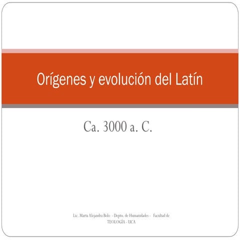 Origen del Latín | PPT