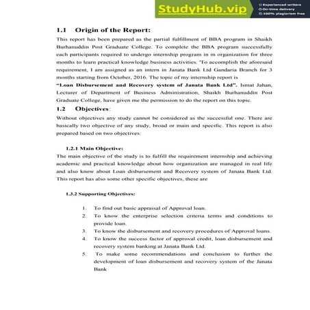 1 Origin Of The Report | PDF