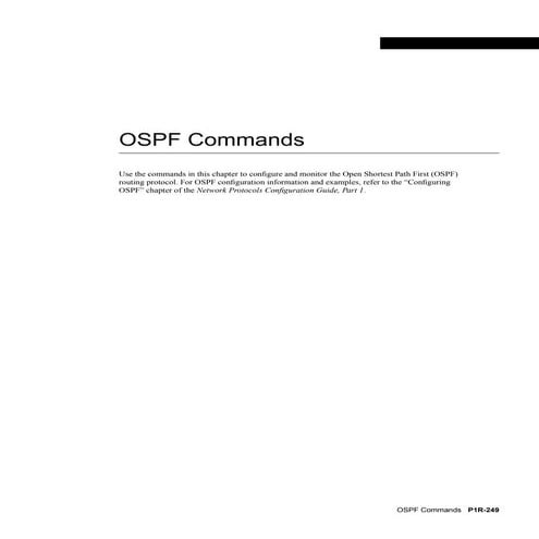 OSPF command | PDF