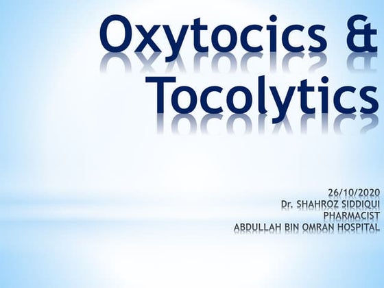 Tocolytic Drugs.pptx