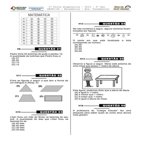 1ª p.d 2012 (mat. 3º ano - mat)- (blog do prof. warles) | DOC
