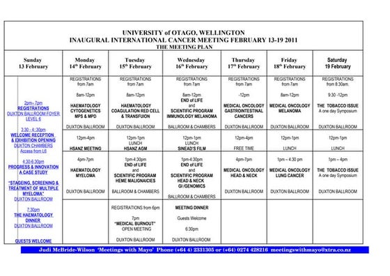 Tentative program | XLS