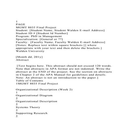 1PAGE MGMT 8035 Final ProjectStudent [Student Name, Stud.docx