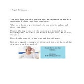 1 Page ReferencesYou have been asked to explain why the o | DOCX