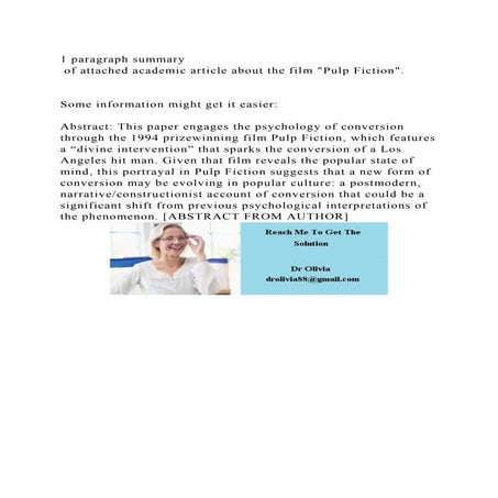 1 paragraph summary of attached academic article about the film P.docx