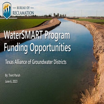 BoR WaterSMART Program Funding Opportunities - Trent Parish | PDF