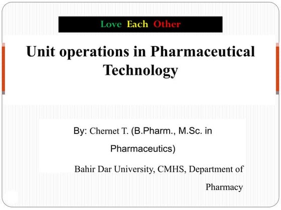 Milling Pharmaceutical Industry | PPT