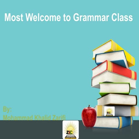 1 Parts of Speech Welcome to Grammar Class.pptx