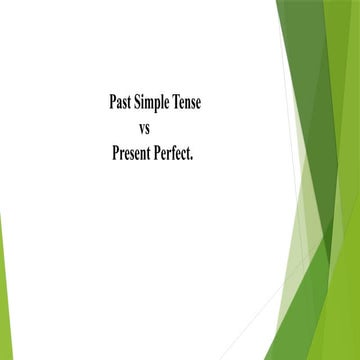 Mastering Present Perfect and Simple Past Tenses in English Grammar | PPTX