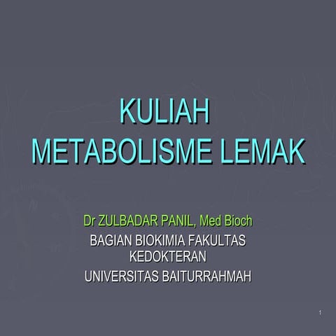 METABOLISME lemak | PPT