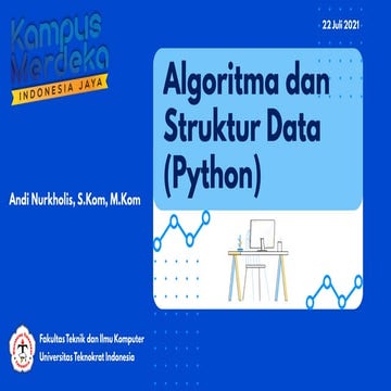 Algoritma dan Struktur Data (Python) - Pengantar Algoritma | PDF
