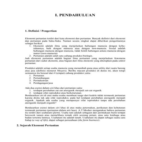 1 pengertian ekonomi_pertanian | PDF
