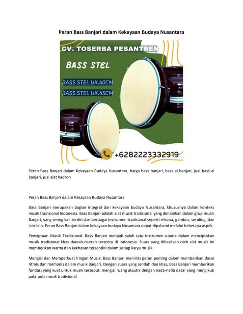 Alat Musik Rebana Banjari Bergaransi Kota Luwu Timur.pdf