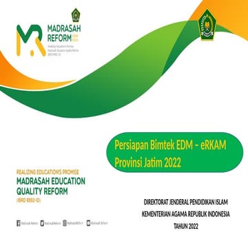 Persiapan Bimbingan Teknis EDM - eRKAM 2023 | PPTX