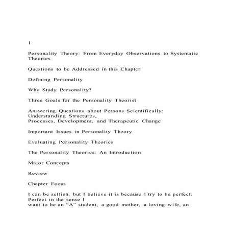 Personalities | PDF