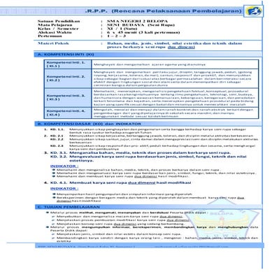 1 pert 1-2-3-rpp_senibudaya_xi_smt-1_tp.14.15_apgfile | PDF