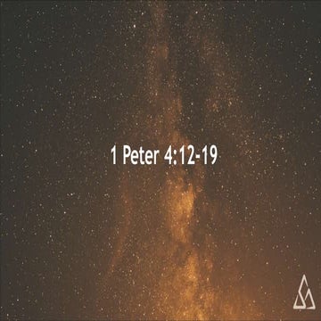 The Coming King (1 Peter 4:12-19) | PPTX