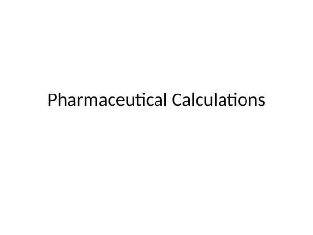 1. Drug Dose calculation.pdf for veterinary | PDF