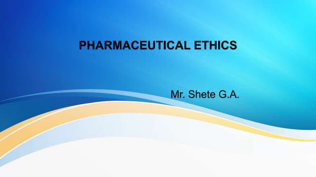 Code of pharmaceutical ethics | PDF