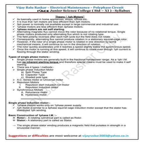 CAPACITIVE START INDUCTIVE RUN(CSIR) MOTOR PPT | PPTX