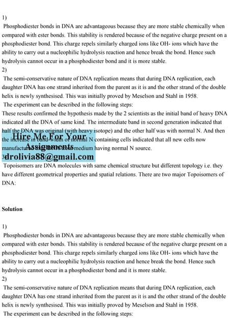 M. Meselson and F. Stahl experiment | PPT