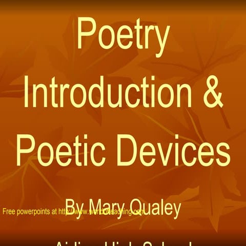 1 Poetic Devices | PPT