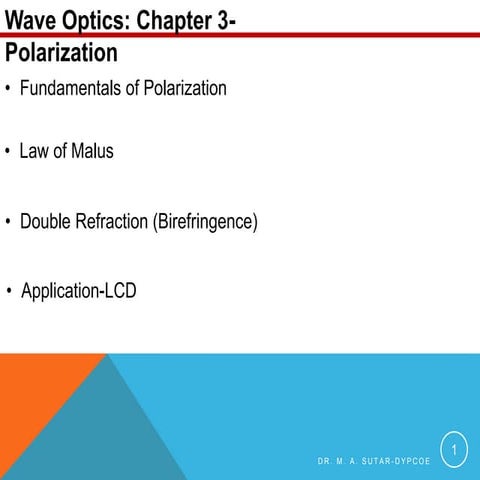Engineering Physics Polarization Topic 1 Pptx