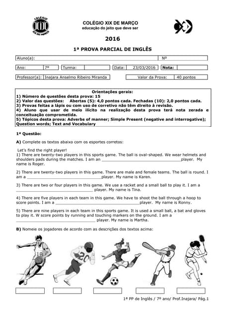 Englsih intermediate test | PDF