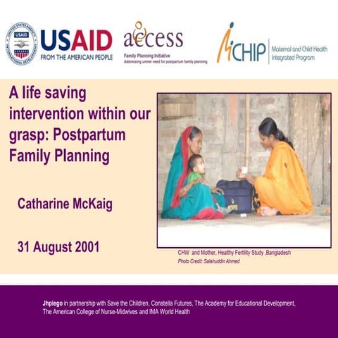A lifesaving intervention: Postpartum Family Planning | PPT