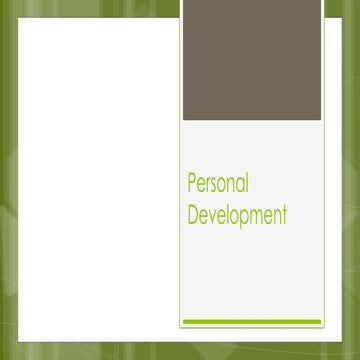 Personal Development - Grade 11 Day 1 | PPTX